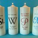 Monogrammed Candle Bold Font, Single Initial, Personalized, White or ...