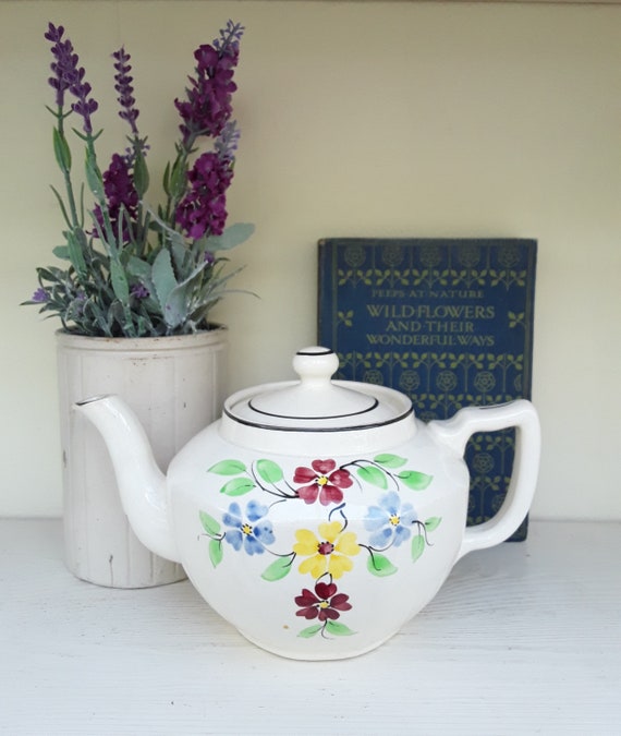 Vintage Arthur Wood Floral Teapot 1930s. Octagonal Arthur | Etsy UK