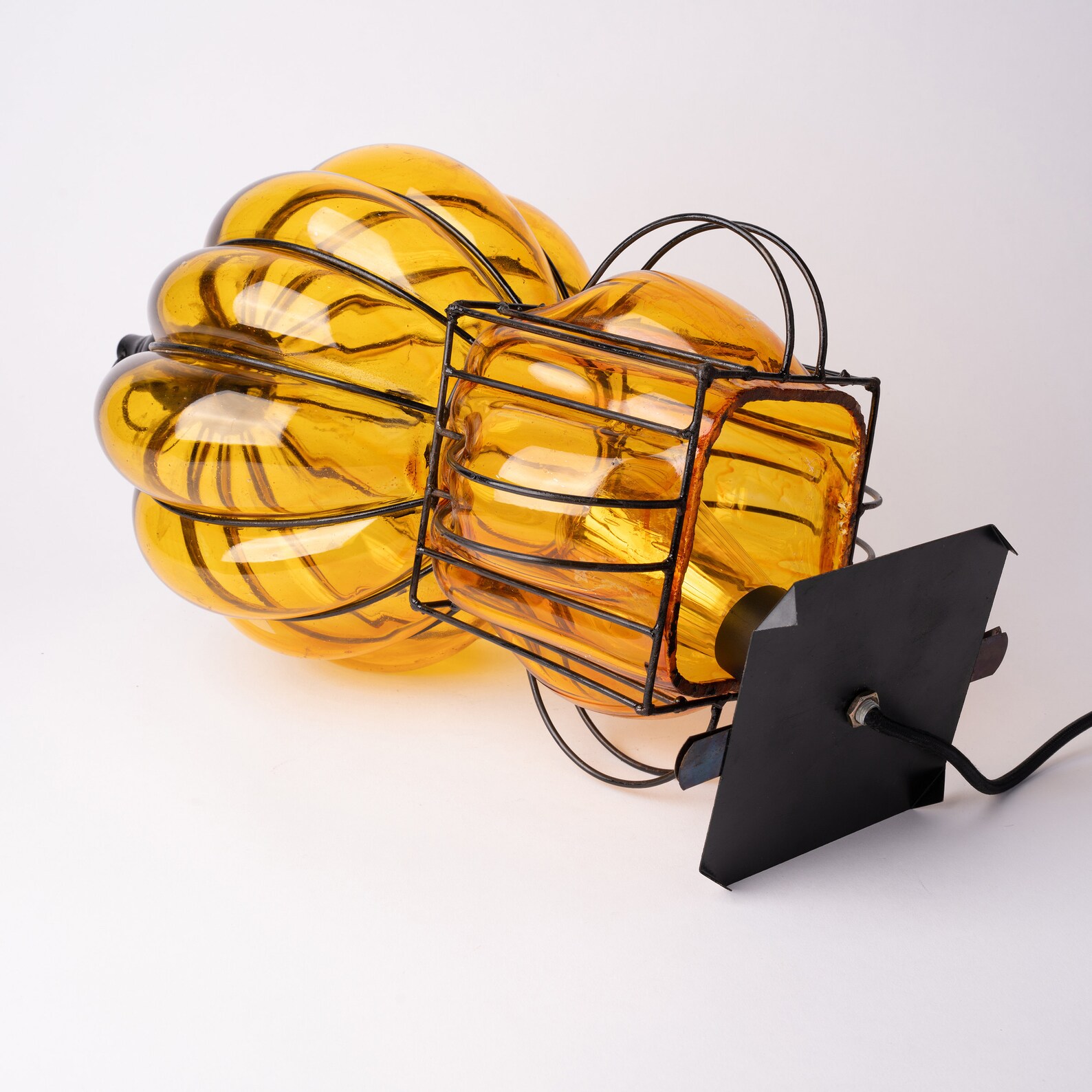 Large "sidi Bou Saïd" Table Lamp in Blown Glass, Honey Color, Murano ...