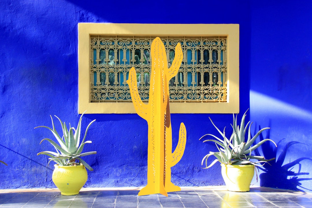 Larg Mexican Metal Cactus, Galvanized, Metal Cactus, Desert Decoration ...