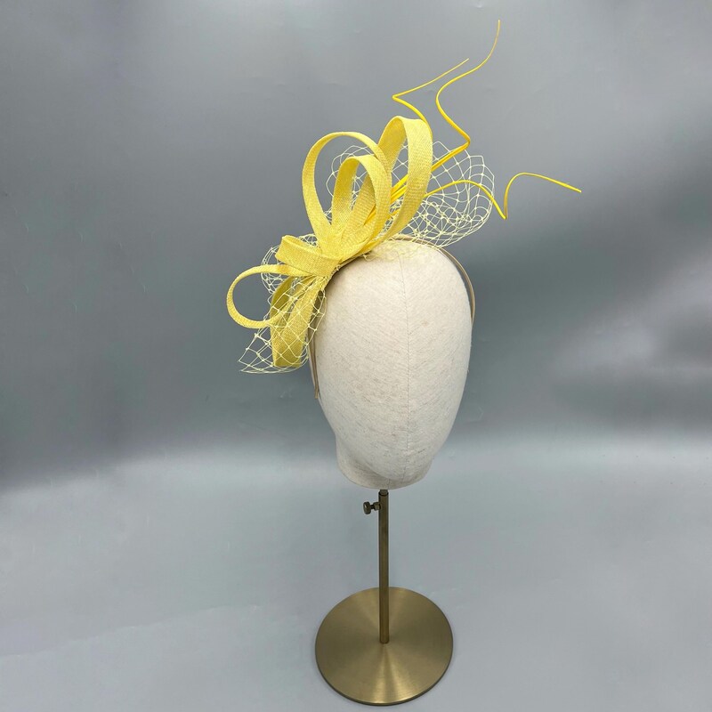 Yellow Fascinator - Etsy
