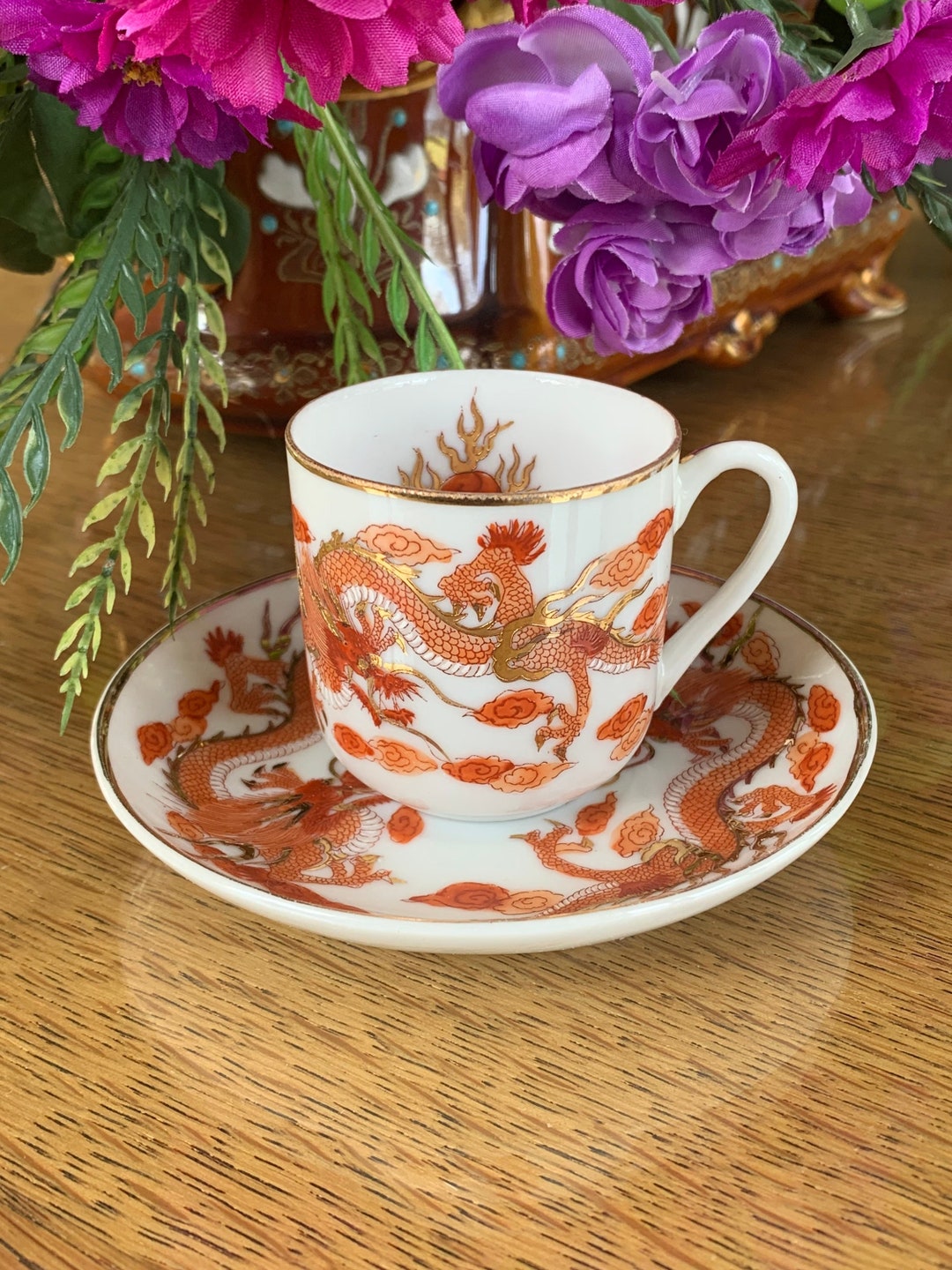 Vintage Demitasse, 40's Porcelain, Nippon Tokusei, Japanese, Fine ...