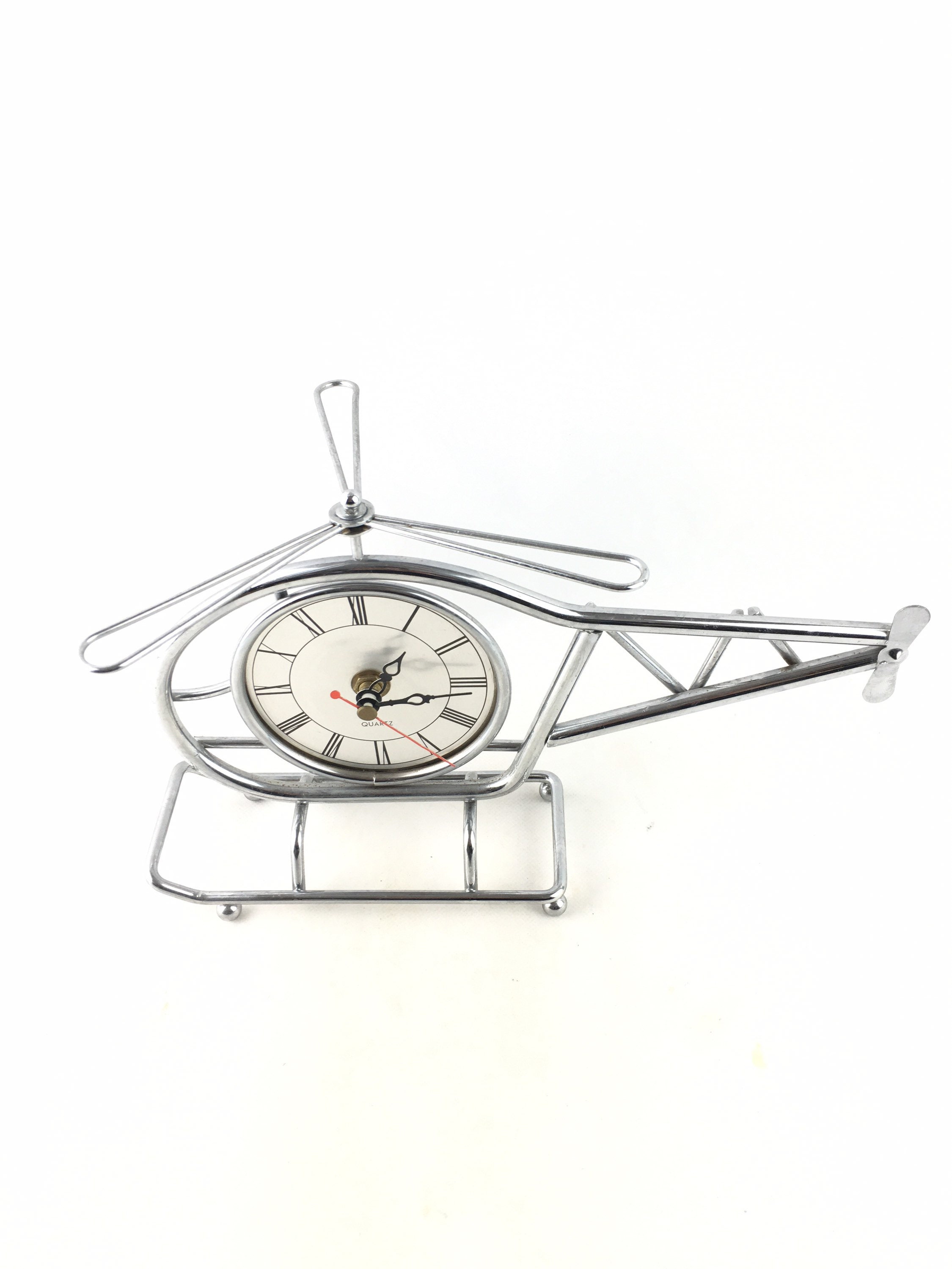 Helicopter Clock Retro Clock Chrome Clock Quartz Clock | Etsy