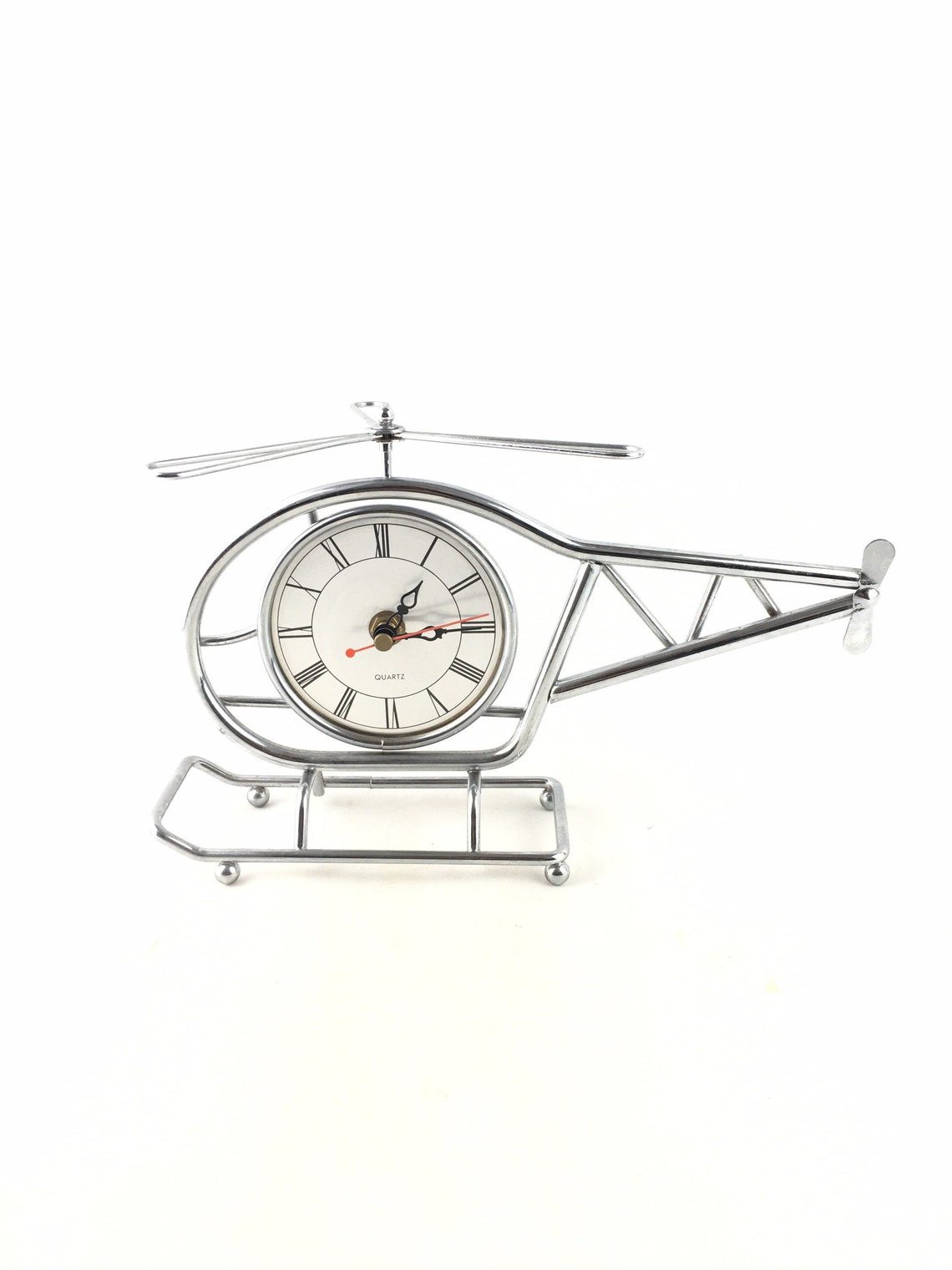 Helicopter Clock Retro Clock Chrome Clock Quartz Clock | Etsy