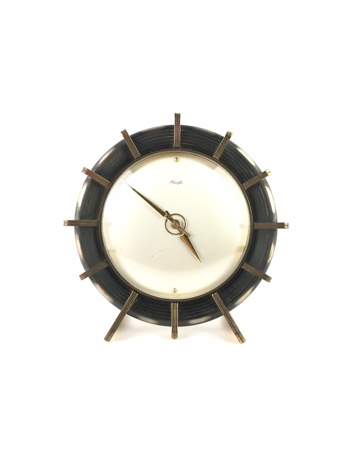 Rare Kienzle Desk Clock: German Mid-century Modern Sunburst Design - Etsy