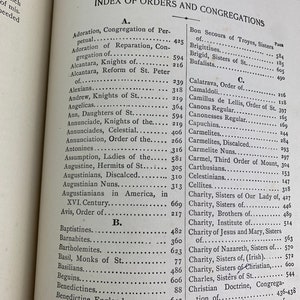 Antique Book, History of Religious Orders, Charles Warren Currier, 1894 ...