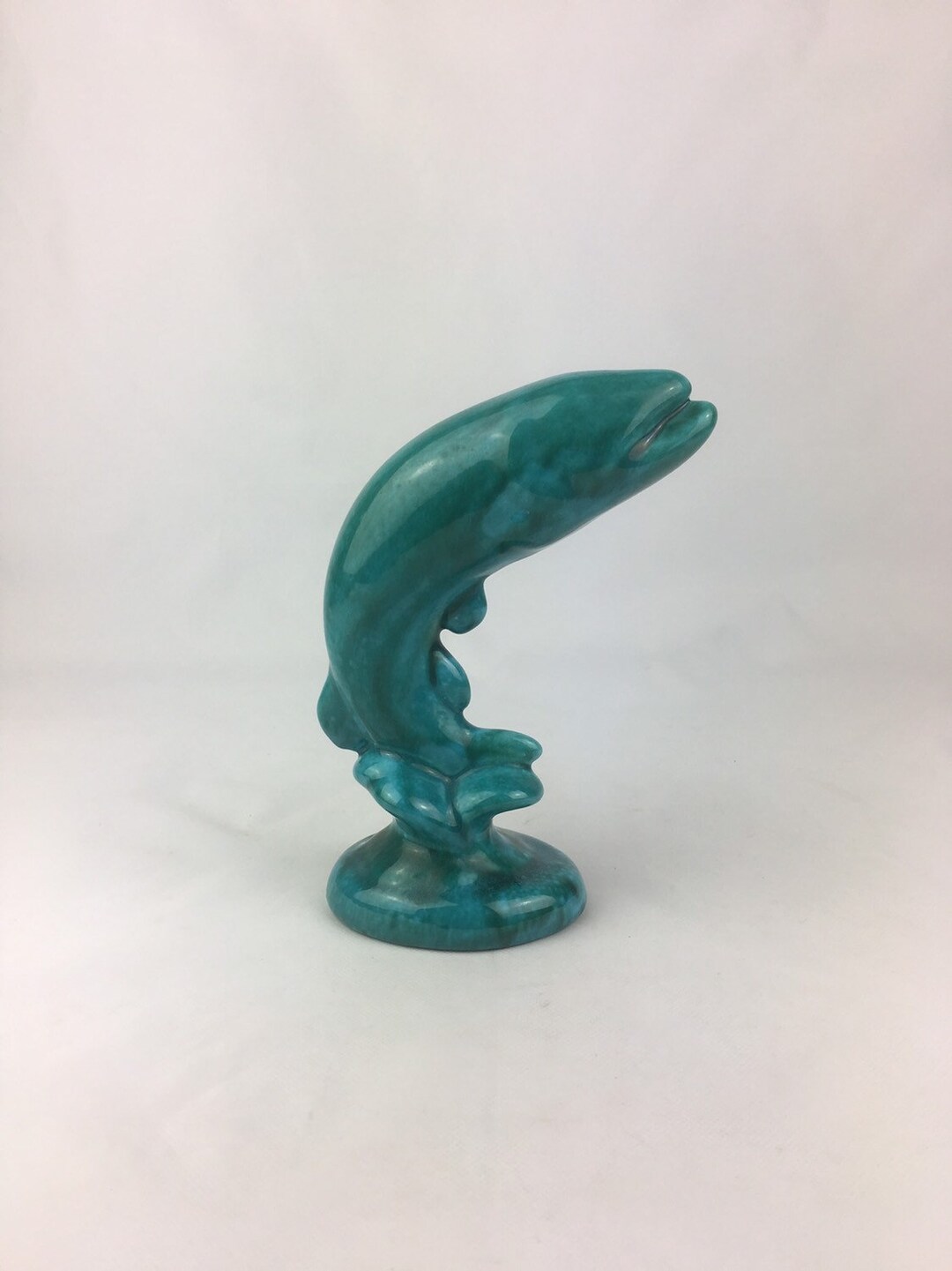 Vintage Turquoise Dolphin, 60s Ceramic, Anglia Ware Figurine, Ceramic ...