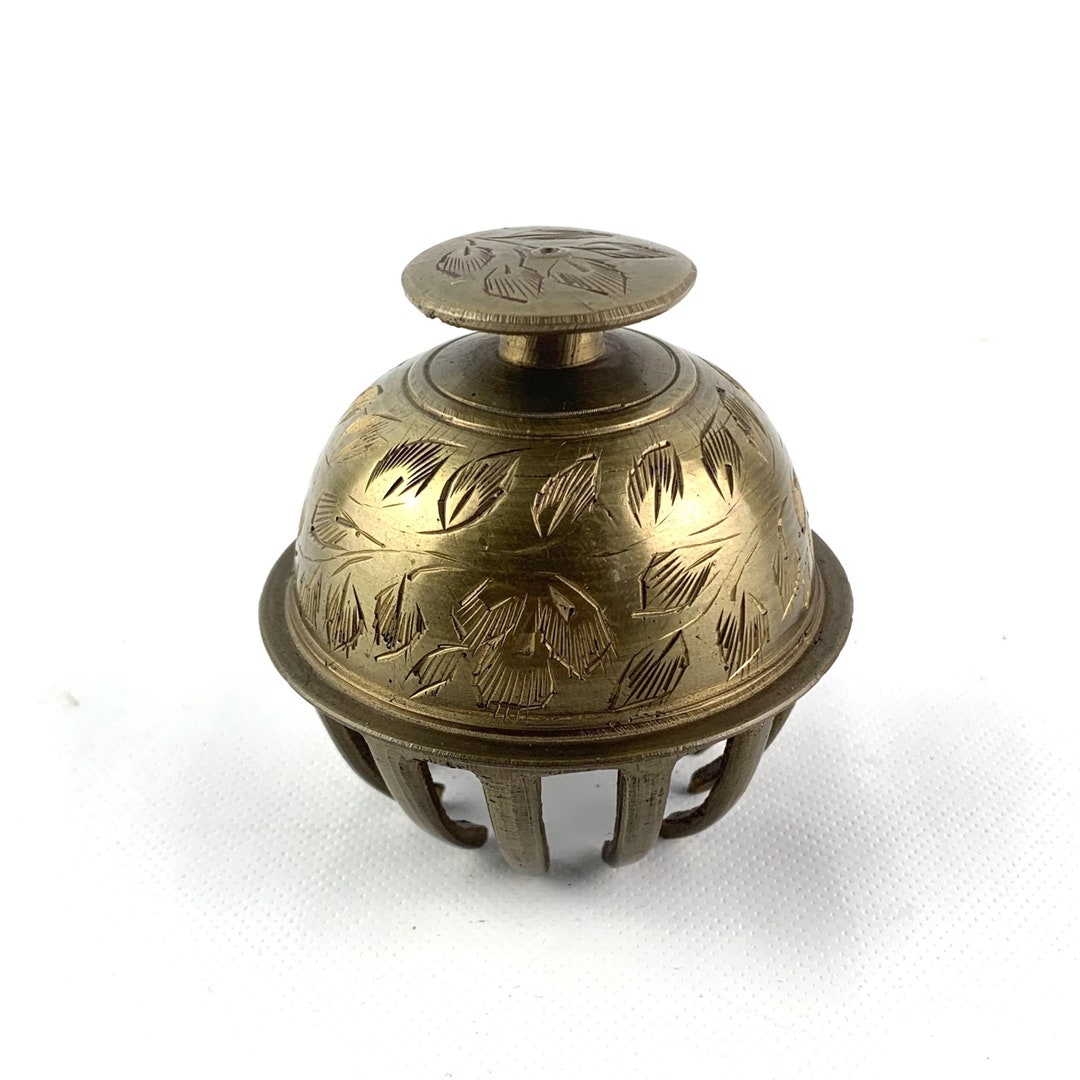 Vintage Brass Bell, Elephant Claw Bell, Metal Bell, Meditation Bell ...