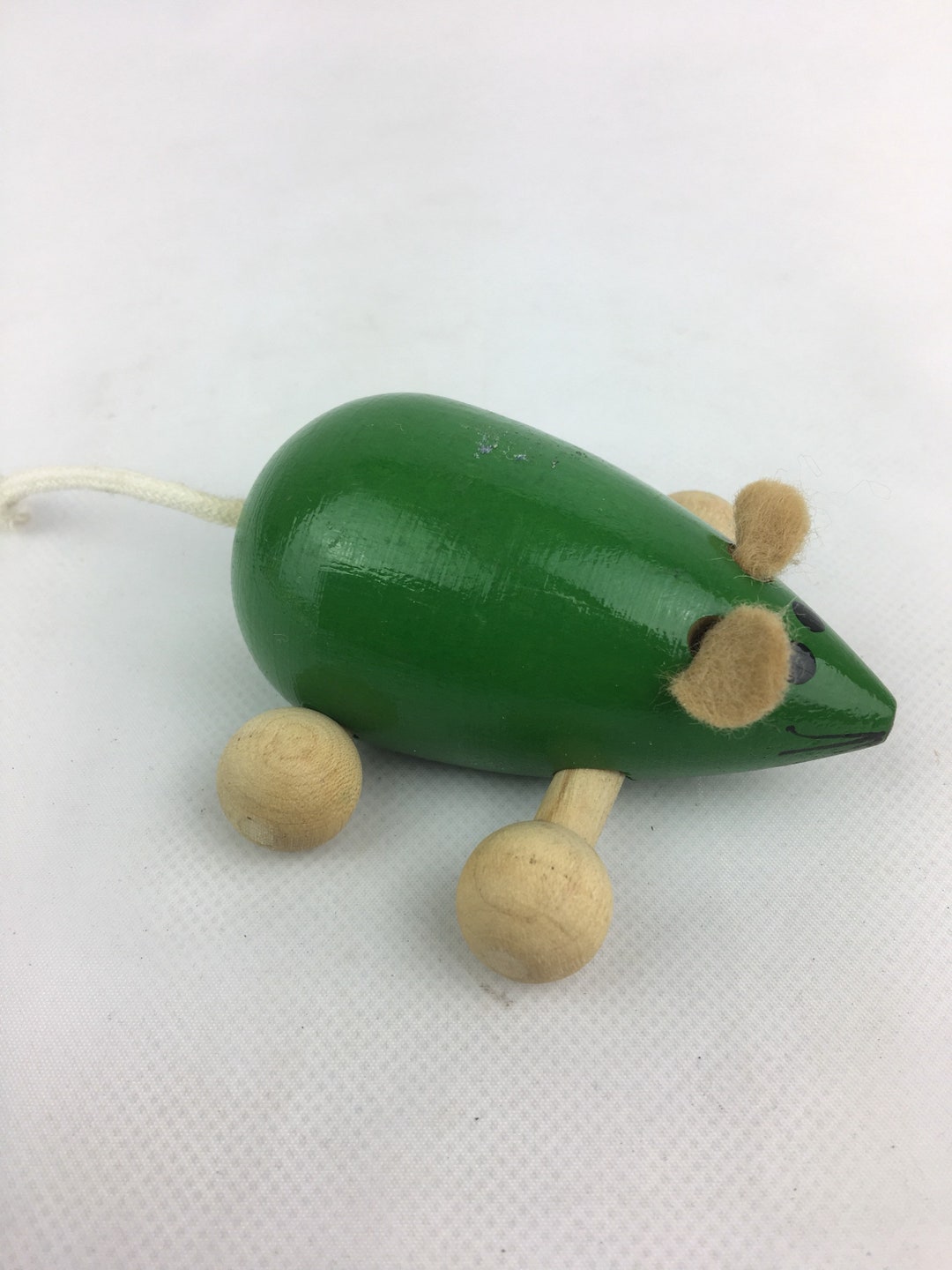 Handmade Vintage Wooden Mouse Toy: Collectible Nursery Decor - Etsy