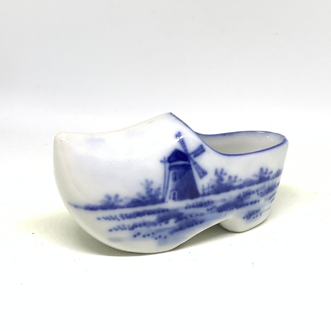 Miniature Shoe, Delfts Blue, RVS Holland, Porcelain Shoe, Vintage Shoe ...