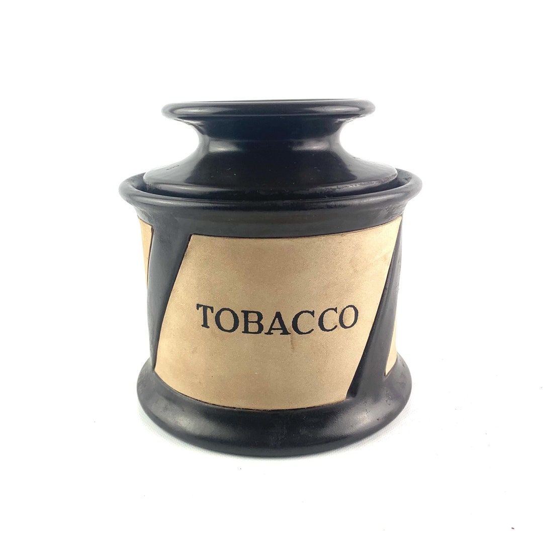 Vintage Tobacco Jar, Pipe Tobacco Jar, Pottery Jar, Tobacco Storage ...