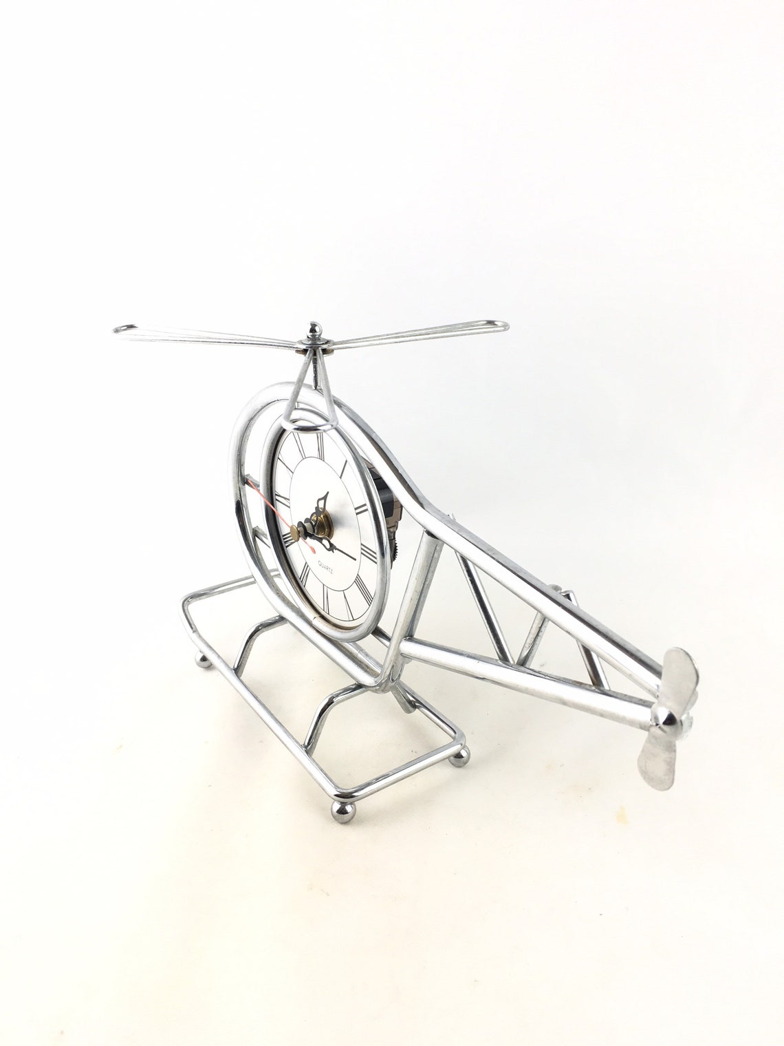 Helicopter Clock Retro Clock Chrome Clock Quartz Clock - Etsy