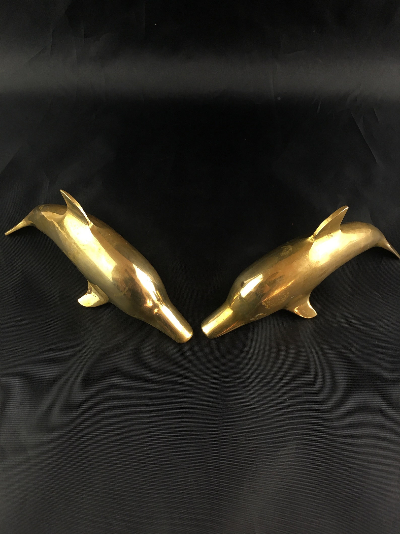 Brass Dolphins Brass Figurine Brass Miniature Brass Animal - Etsy