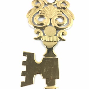 Vintage Brass Key, Decorative Key, Brass Key Plaque, Home and Living ...
