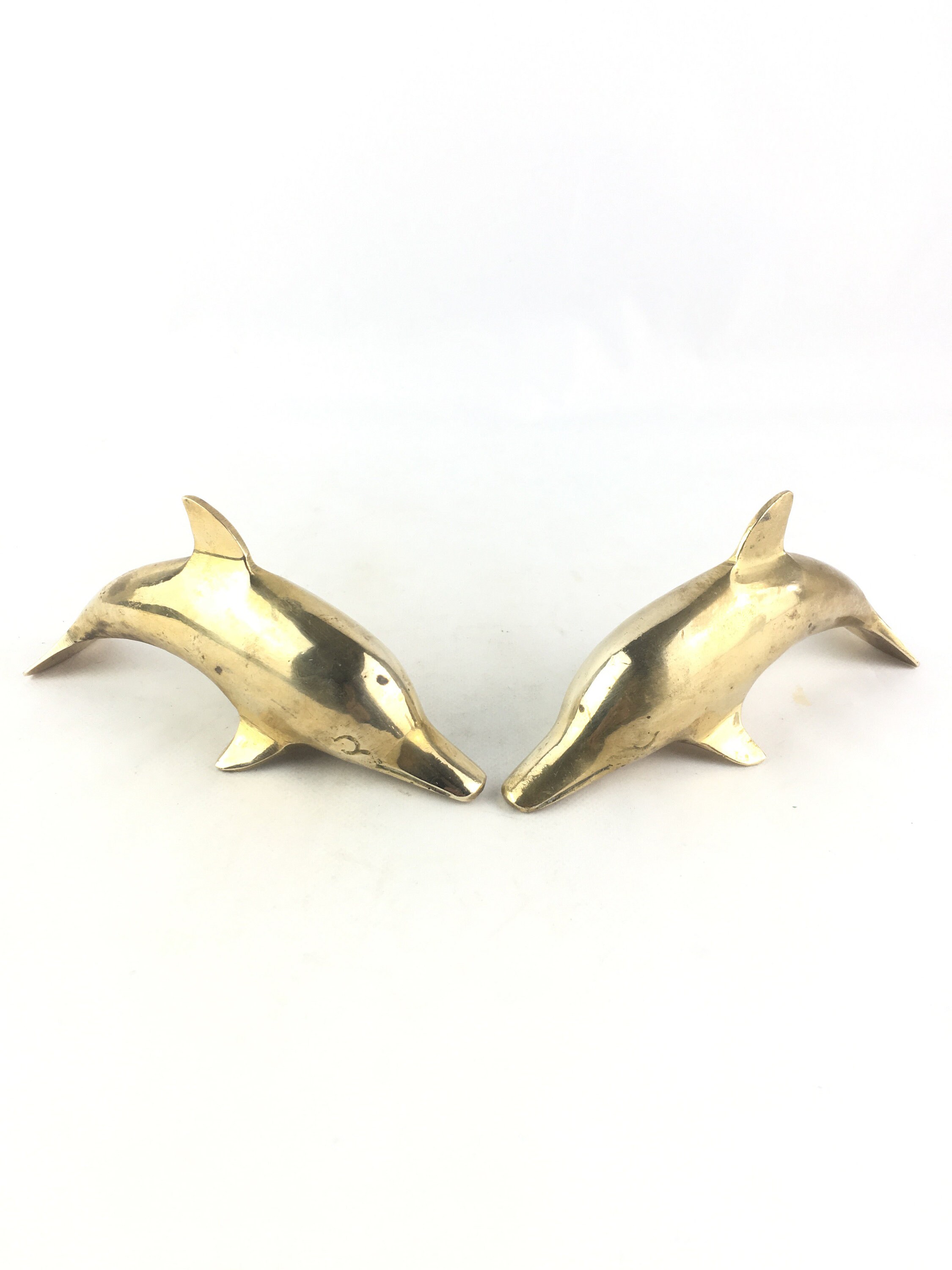 Brass Dolphins Brass Figurine Brass Miniature Brass Animal - Etsy