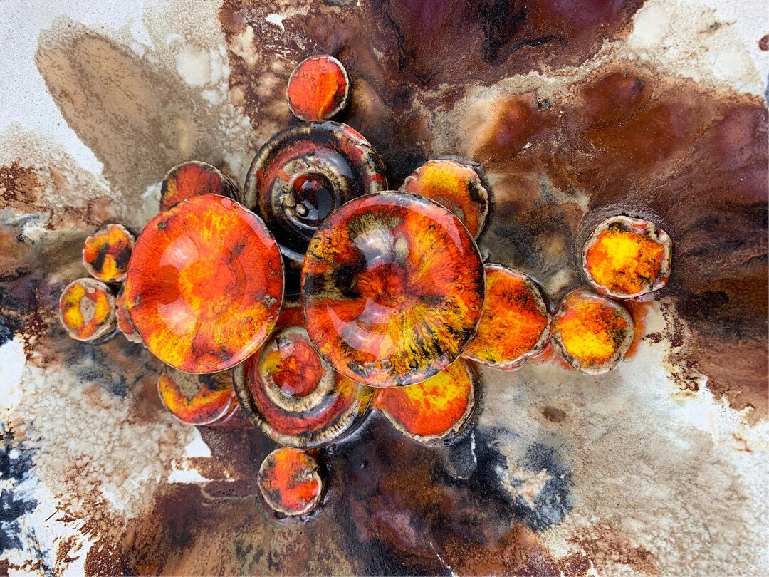 Vintage Plate, Mid Century High Relief Wall Plate by Ruscha Ceramics ...