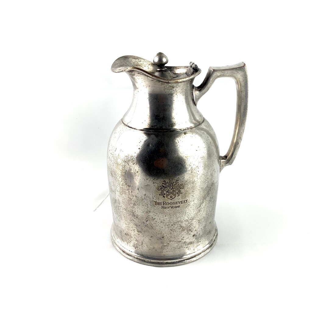 Vintage Stanley Silver Plated Pitcher: the Roosevelt Hotel NY Monogram ...