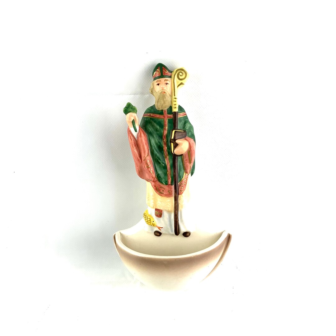 Vintage Goebel Saint Patrick Holy Water Font - Irish Christian Decor - Etsy