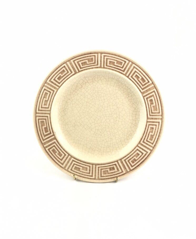 Modernist Plate Greek Key Plate Midcentury Modern Cream and | Etsy