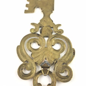 Vintage Brass Key, Decorative Key, Brass Key Plaque, Home and Living ...