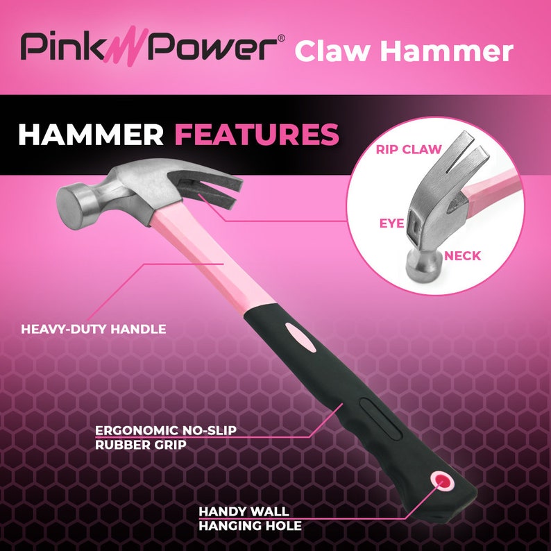 Pink Power 16oz Pink Hammer Small Hammer for Women Mini - Etsy