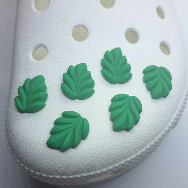 Green Leaf Charm Croc - Etsy
