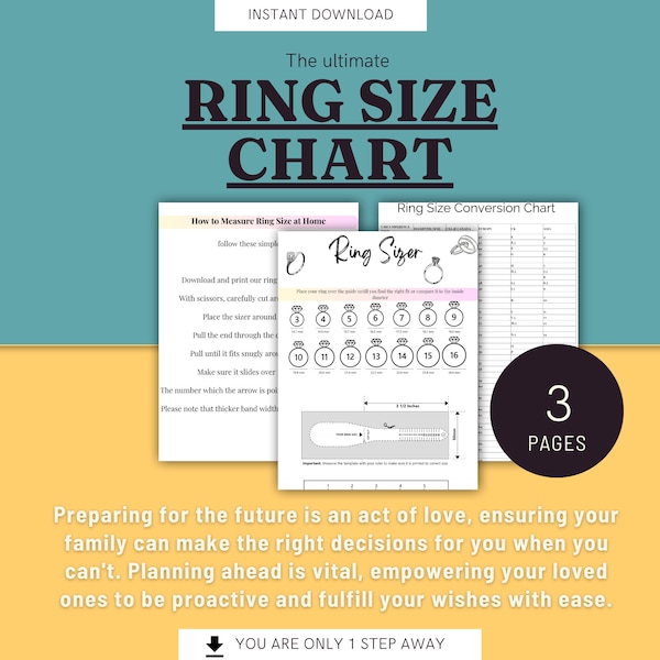 International Ring Size Conversion Chart - Etsy