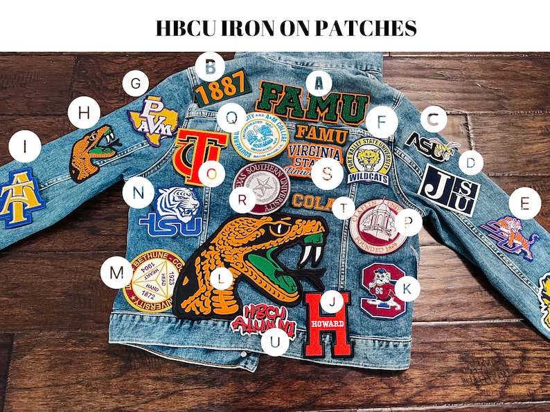 HBCU Pride Jacket With Iron-on Patches (ONLY Patches) - Etsy
