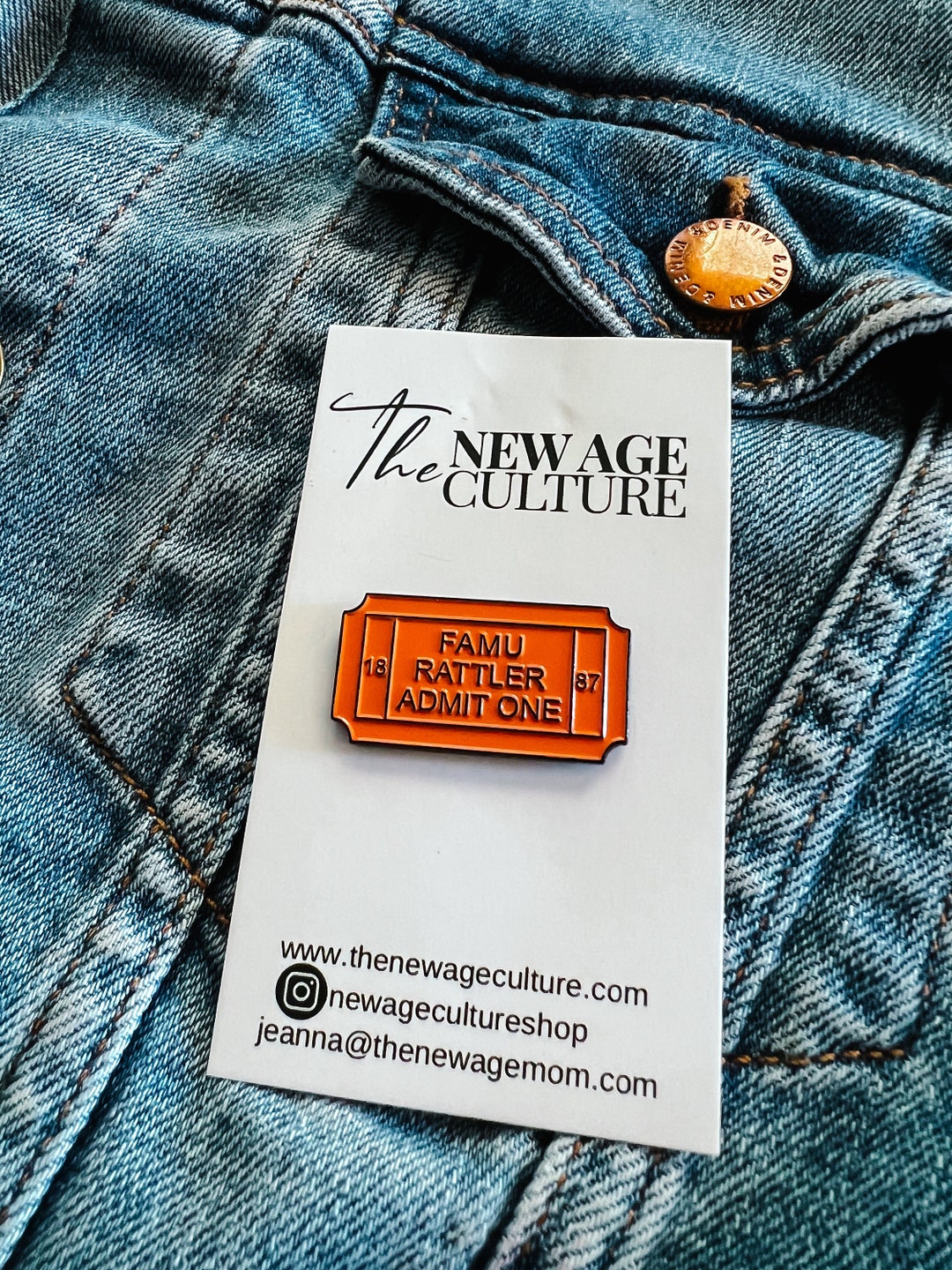 Admit One FAMU Enamel Pin | Florida A&m University Ticket Pin | Hbcu ...