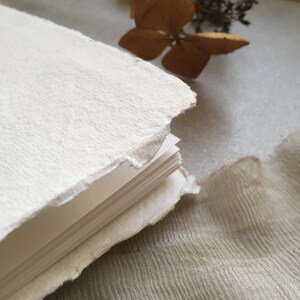 Handmade Paper Notebook Journal Keepsake Letterpress Plain Notepad ...
