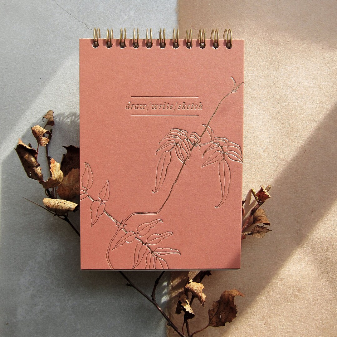 Letterpress Notebook Handmade Plain Luxury Notepad Stationery Lover ...