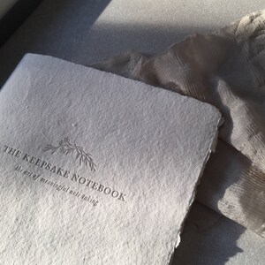 Handmade Paper Notebook Journal Keepsake Letterpress Plain Notepad ...