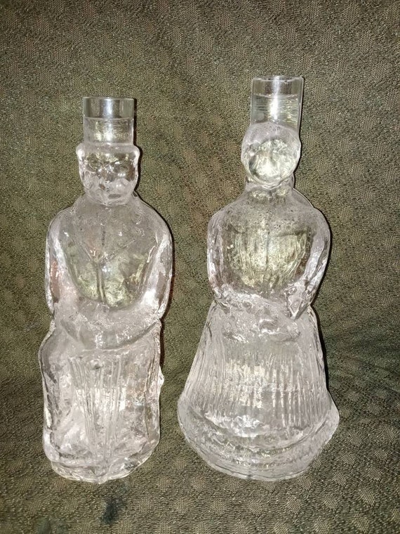 Mid-century Pukeberg Sweden Man and Woman Syrup Bottles | Etsy