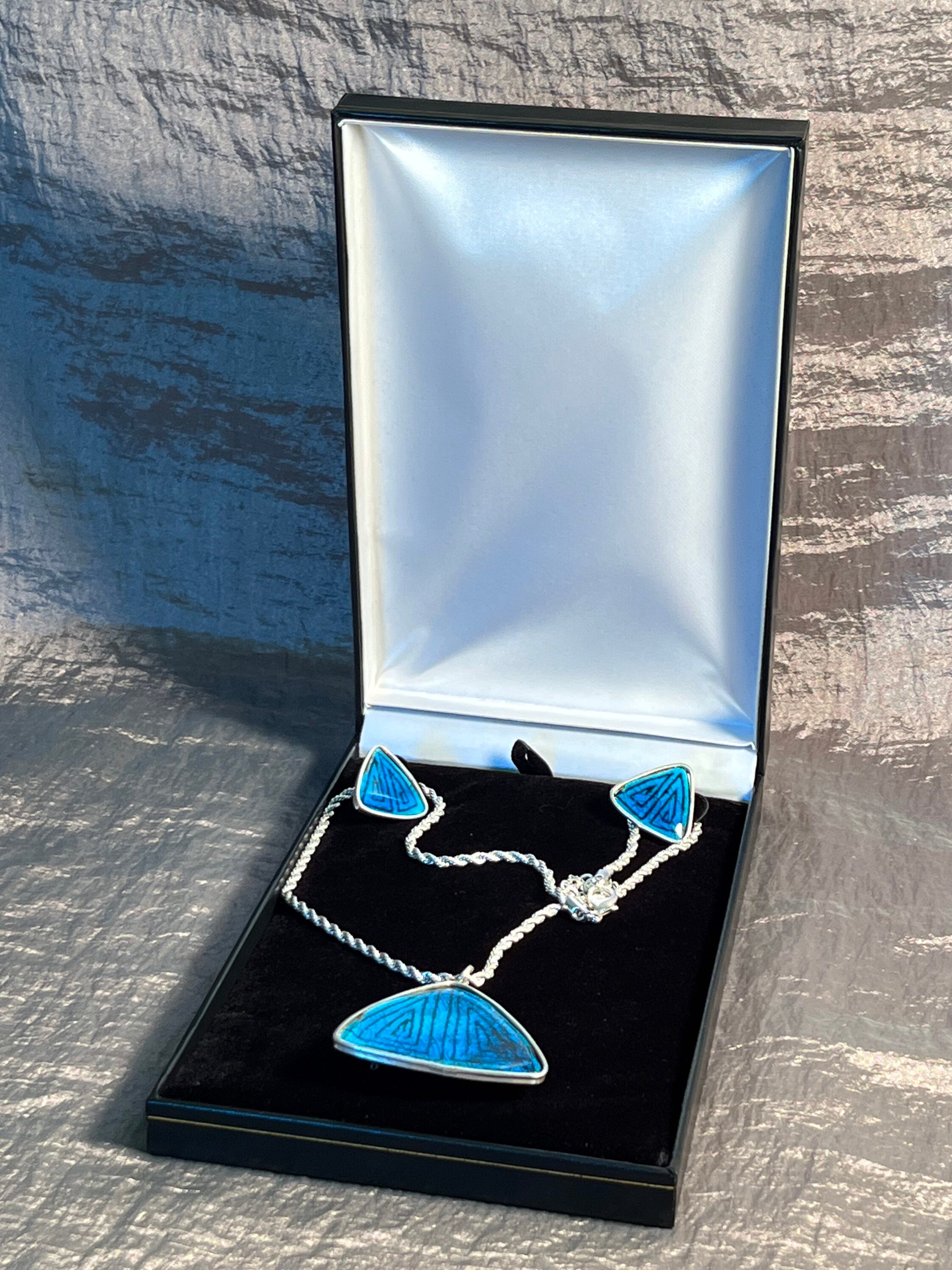 Alice Lund Denmark Blue Modernist Design 1950 1960 Jewelry Set - Etsy