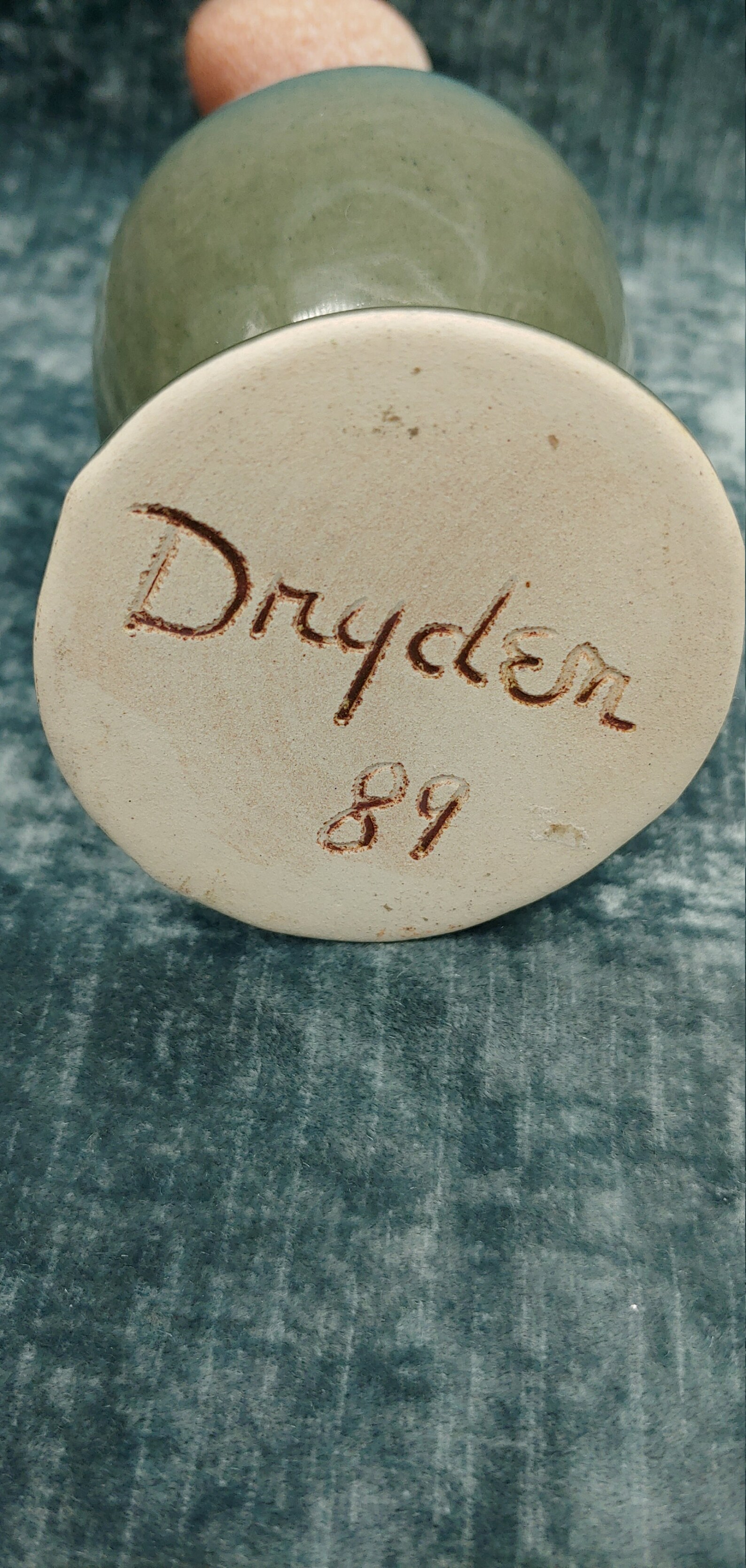 Vintage Dryden Pitcher/vase Blue and Tan Drip Glaze - Etsy