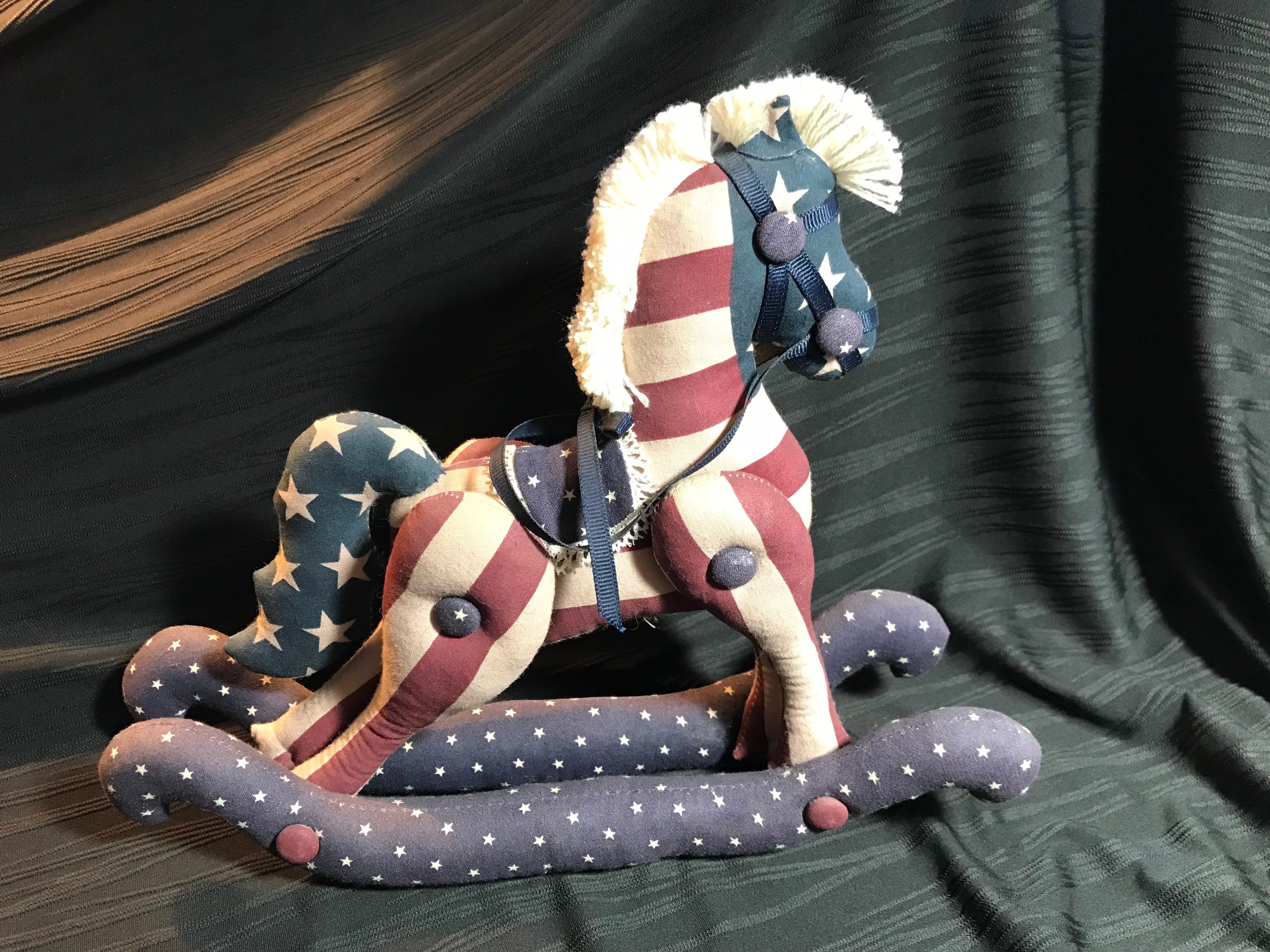 American Flag Stuffed Rocking Horse - Etsy