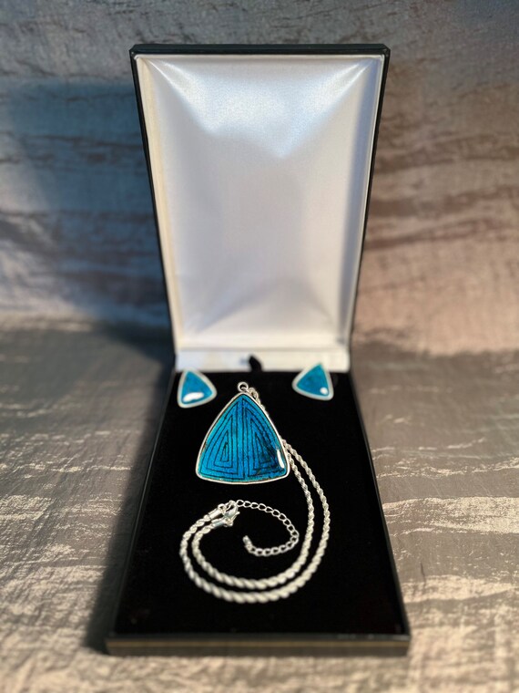 Alice Lund Denmark Blue Modernist Design 1950 1960 Je… - Gem
