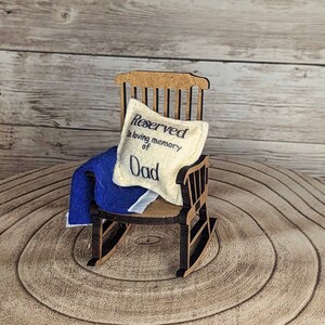 Reserved for Dad Remembrance Ornament Empty Chair Loss of Father in ...