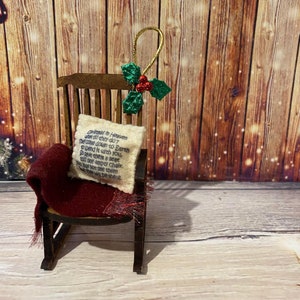 Memory Bauble Christmas in Heaven Memorial Ornament One Empty Chair ...