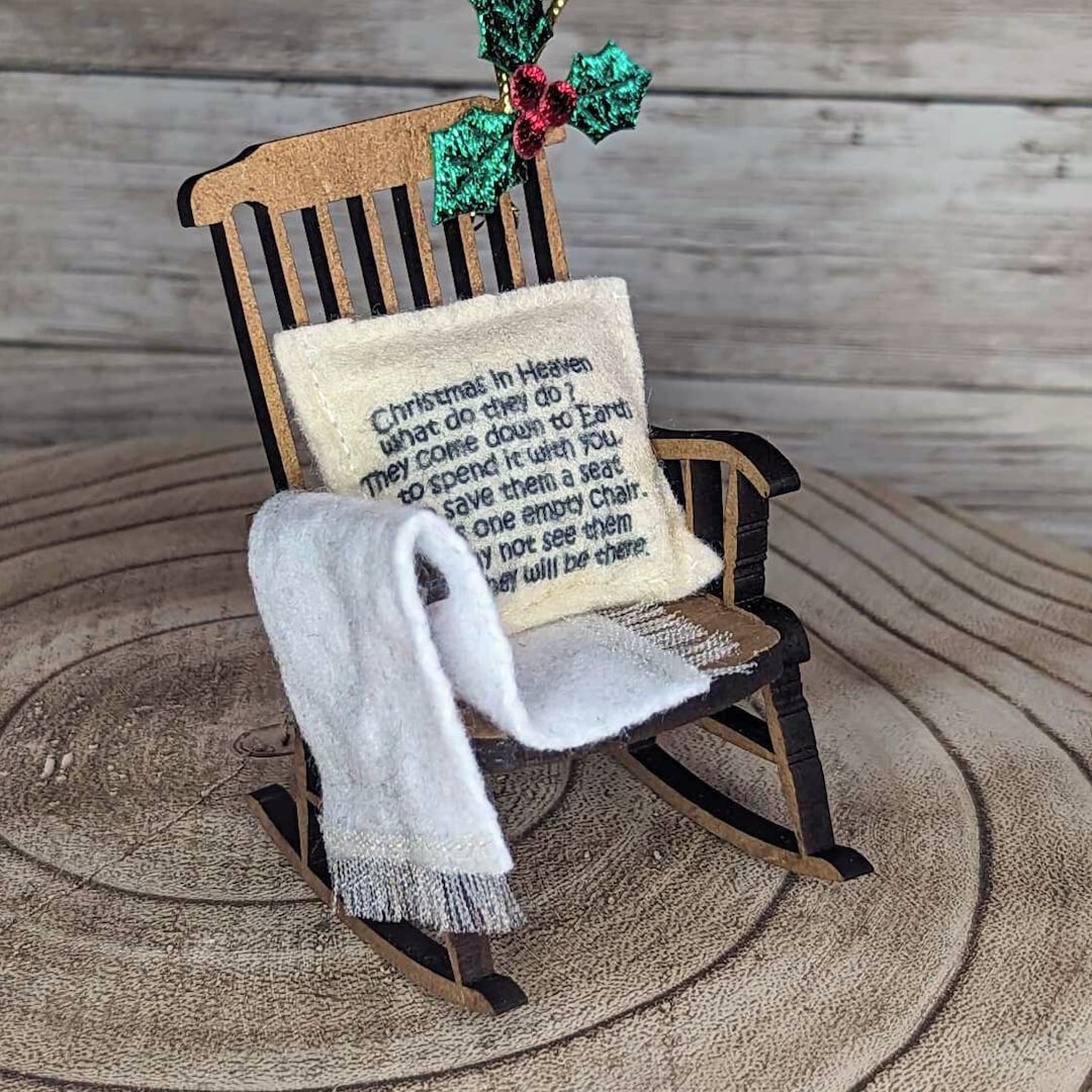 Christmas in Heaven Rocking Chair Ornament, Empty Chair Loved One in ...