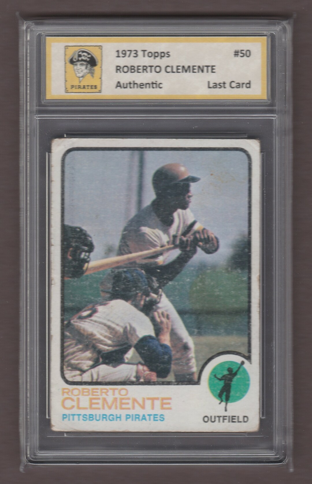 1973 Topps ROBERTO CLEMENTE 50 Custom Slab Pirates Last Card Authentic ...