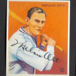 MEL OTT Novelty Rookie RP Card 207 Auto Giants Rc 1933 G Free Shipping ...