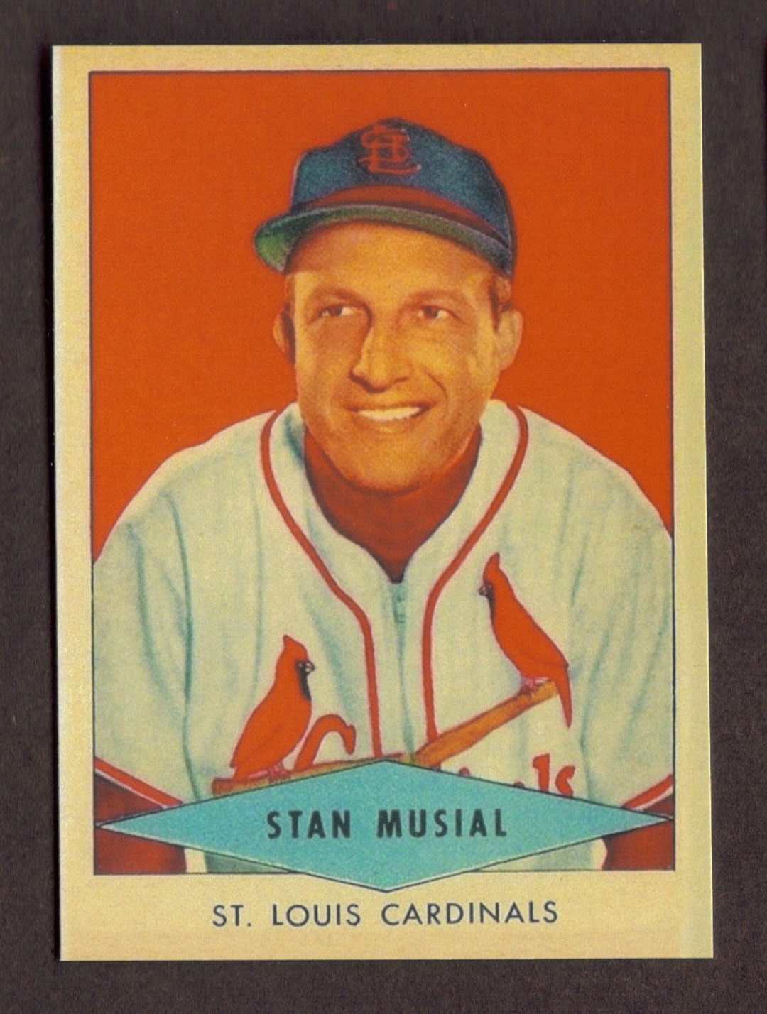 STAN MUSIAL Novelty RP Card Red Heart Cardinals 1954 Free Shipping - Etsy
