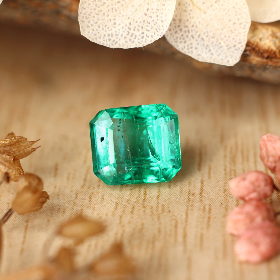 Bright Natural Emerald Octagon Cut 2.00cts.-bright Medium Blueish Green ...