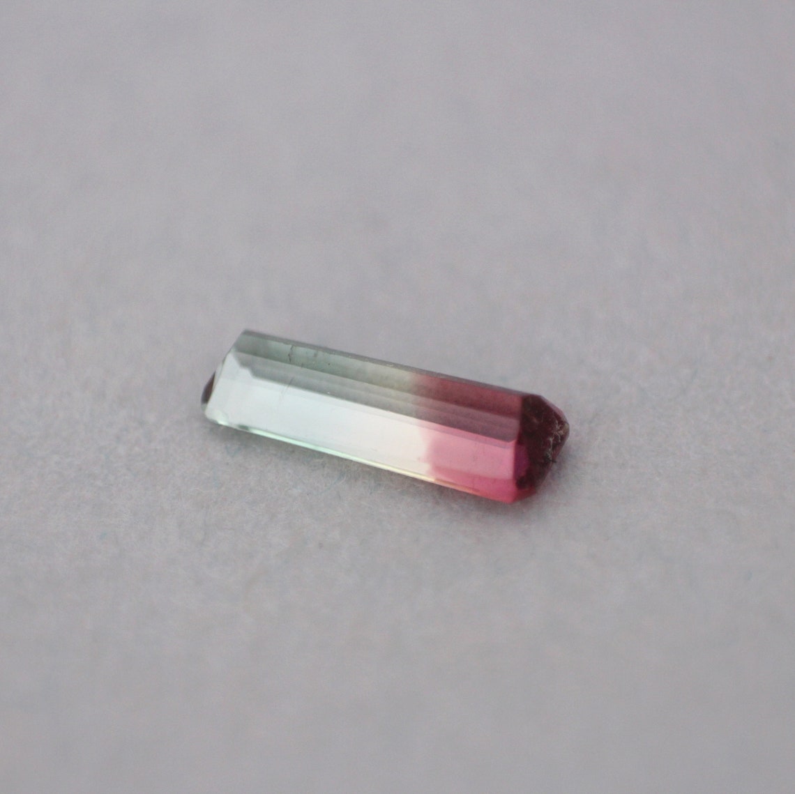 Natural Bi color Octagon Gemstone 1.08 Cts-Watermelon | Etsy