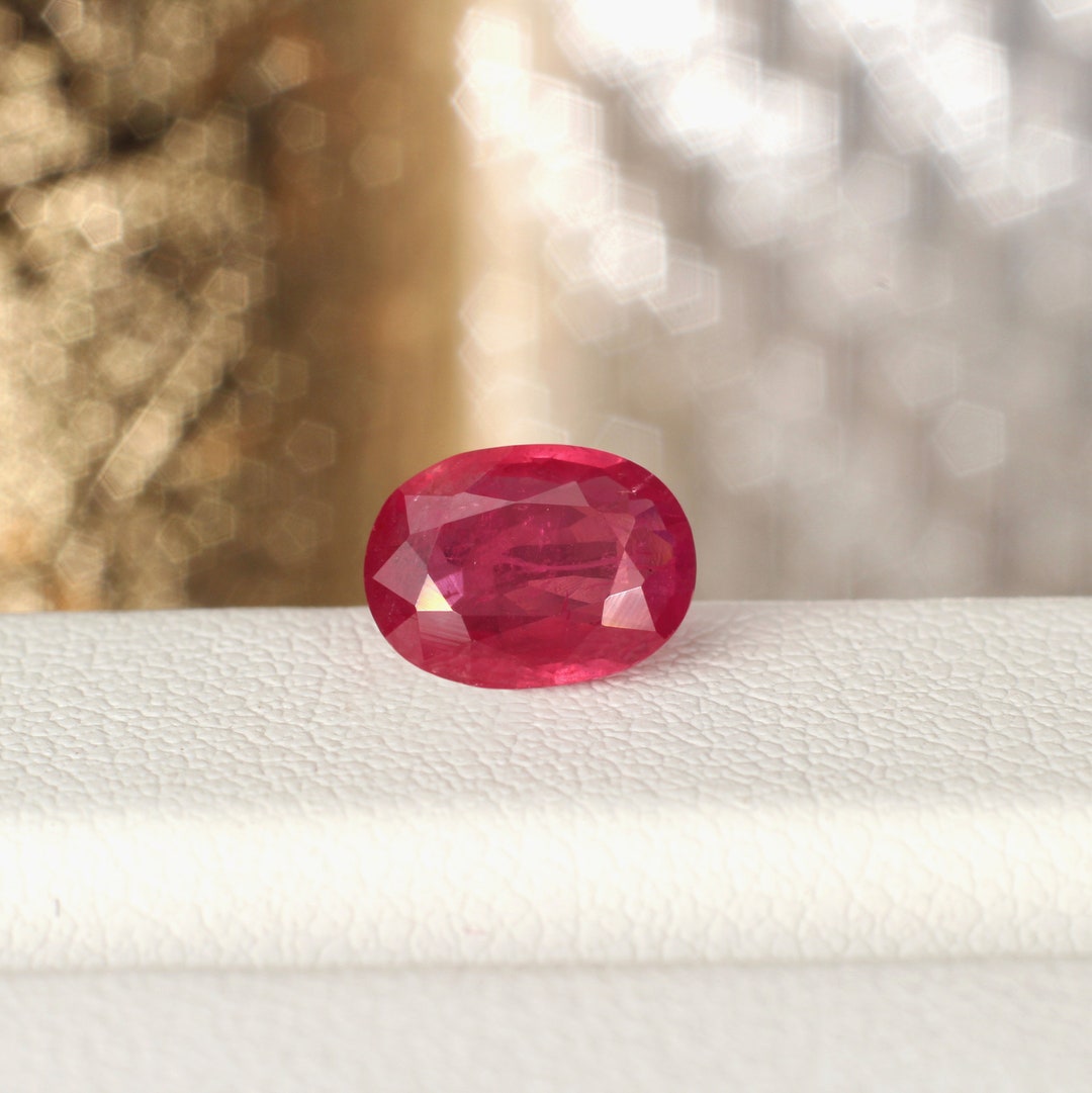 Natural Ruby Oval 1.17cts-unheated Ruby Pinkish Red-eye Clean Ruby Gem ...