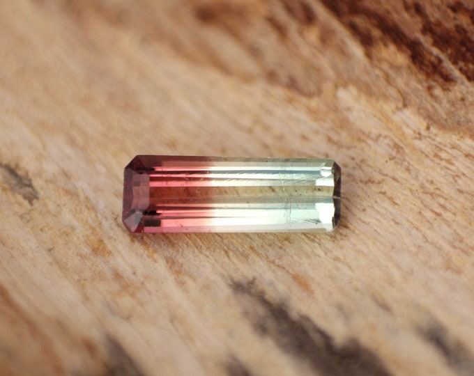 Natural Bi Color Octagon Gemstone 1.08 Cts-watermelon Tourmaline ...