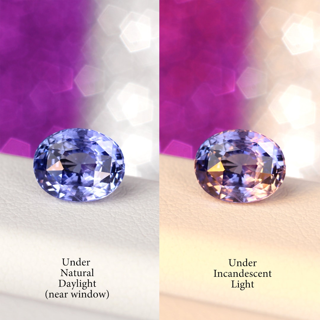 Color Changing Sapphire 1.53cts Violet Blue-greyish Purple-certified ...