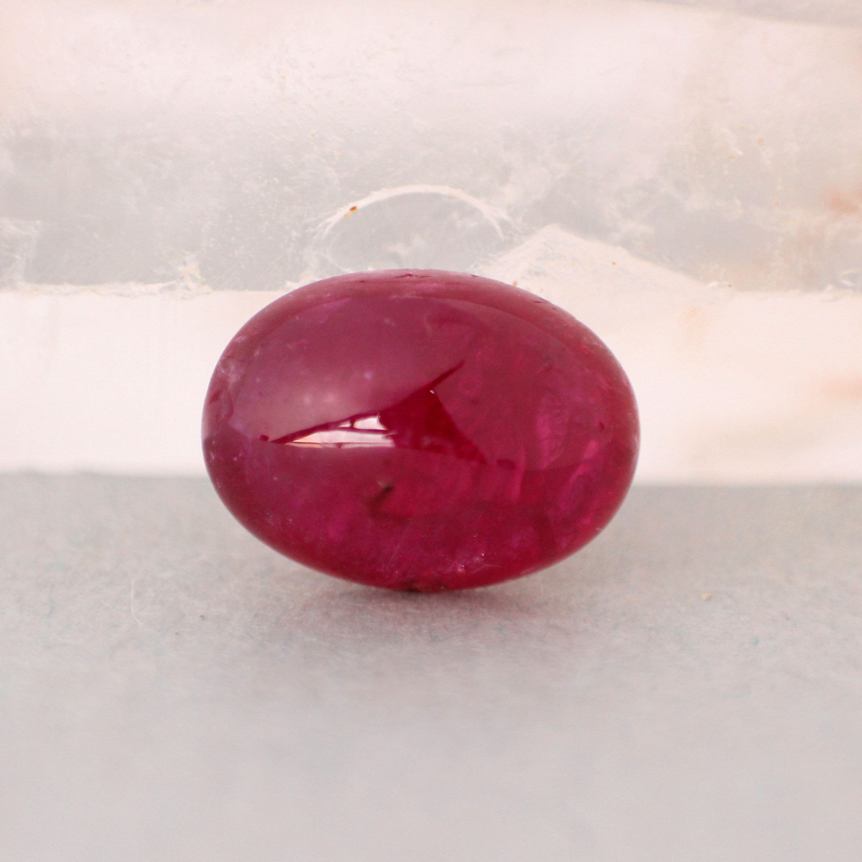 Ruby Oval Cabochon Lustrous Red 3.40 Cts Natural Ruby | Etsy