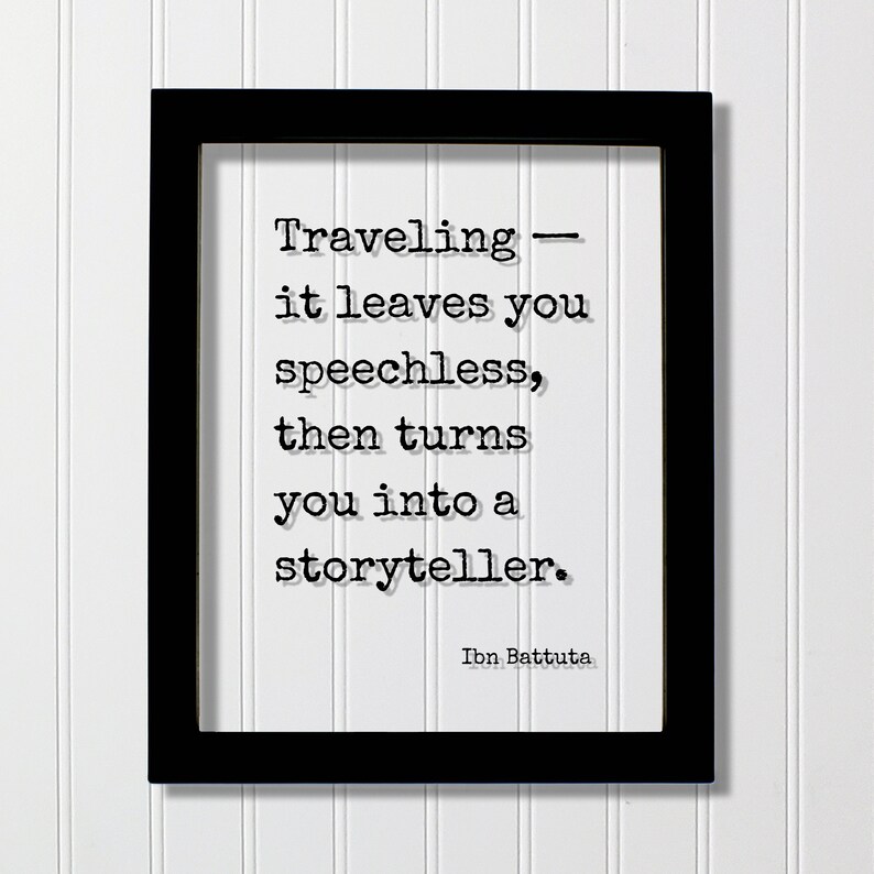 Ibn Battuta Floating Quote Traveling It Leaves You - Etsy